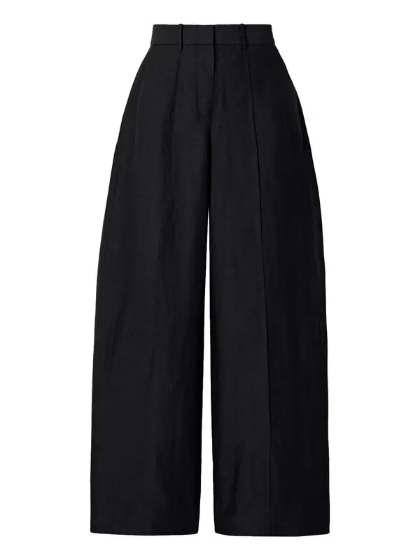 Cult Gaia Janine Textured Wide-leg Pants - Black
