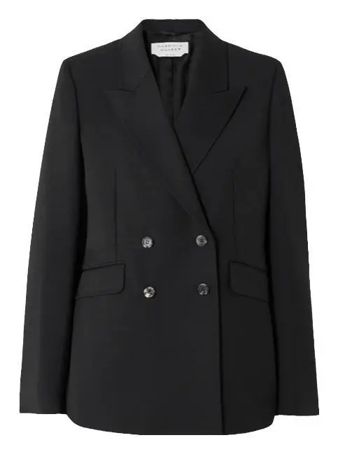 Gabriela Hearst Angela Wool-crepe Blazer - Black