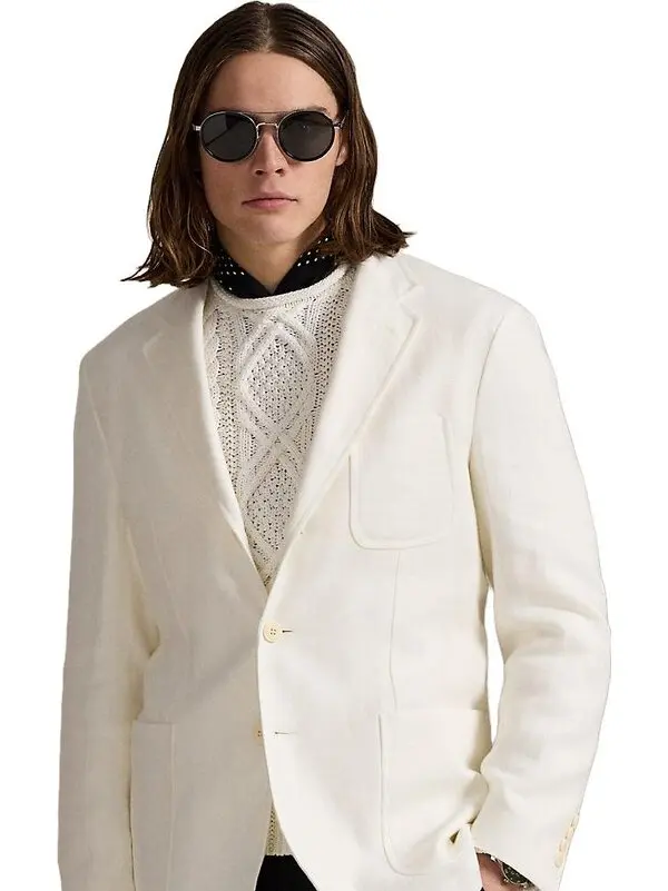 Ralph Lauren Polo Soft Tailored Linen Suit Jacket - Cream