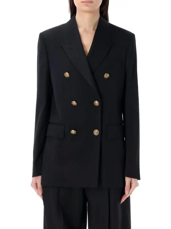 GOLDEN GOOSE Double Breasted Jacket With Notched Lapel - Black
