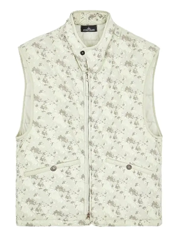 Stone Island Printed Brushed Gilet - Green