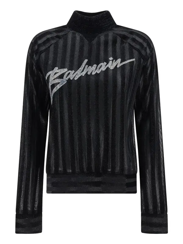 Balmain High Neck Sweater - Black