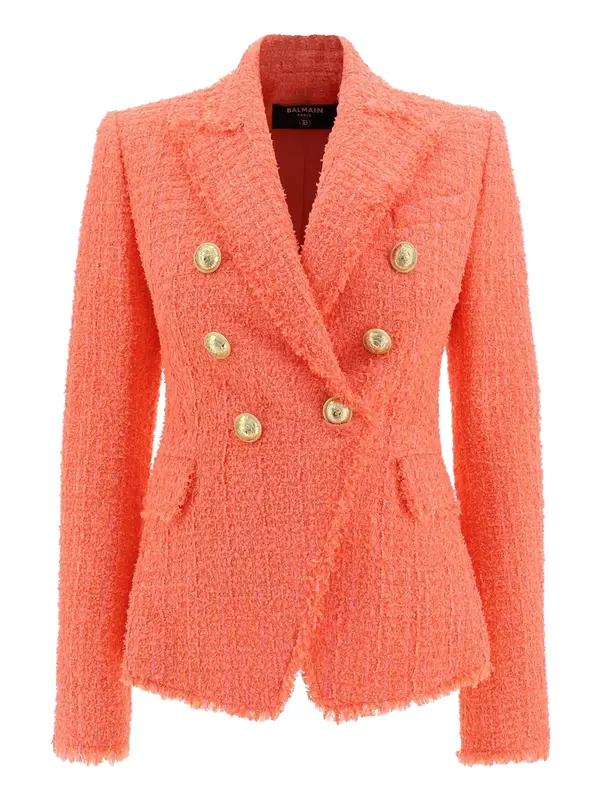 Balmain Double-breasted Blazer - Orange