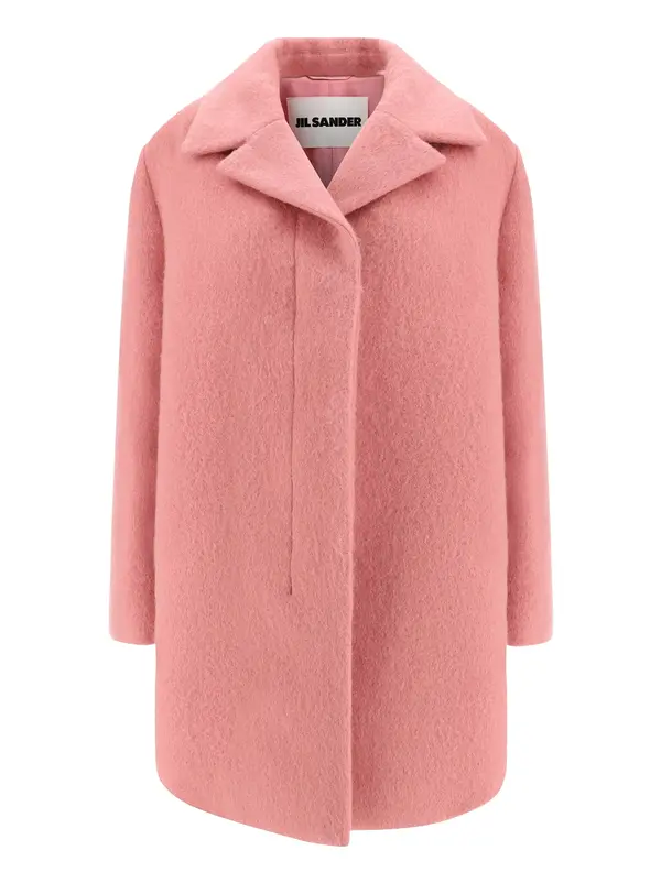 JIL SANDER Wool Kaban Coat - Pink