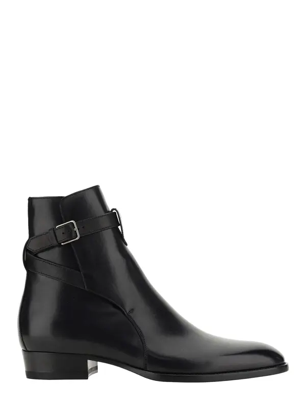 Saint Laurent Wyatt Jodhpur Ankle Boots - Black