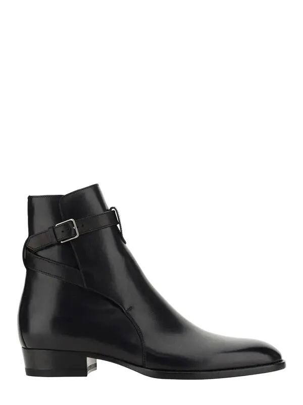 Saint Laurent Wyatt Jodhpur Ankle Boots - Black