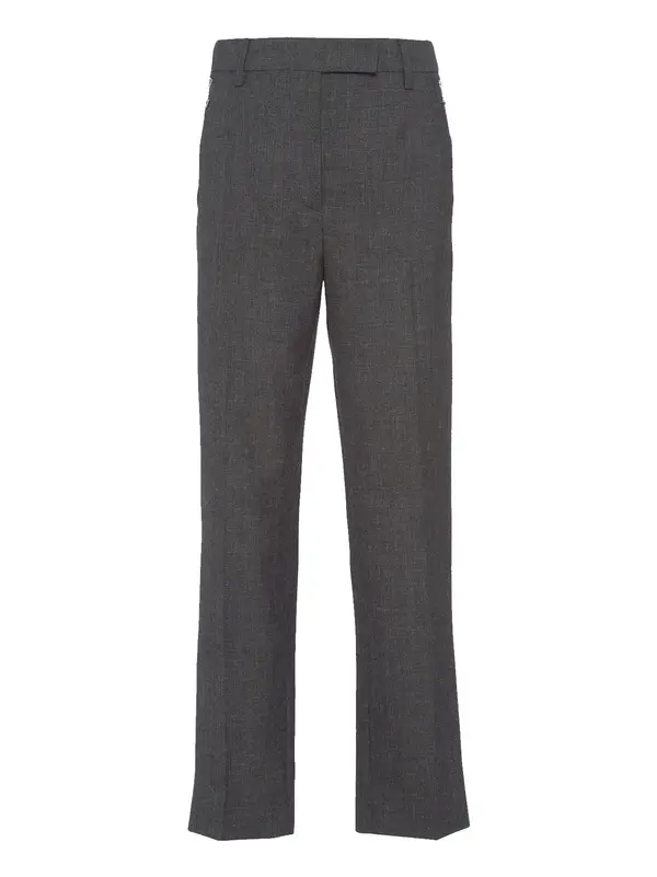 Prada Virgin Wool Pants - Gray