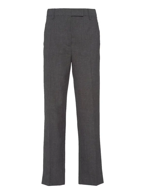 Prada Virgin Wool Pants - Gray