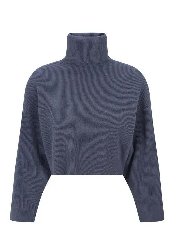 Brunello Cucinelli Turtleneck Sweater - Blue