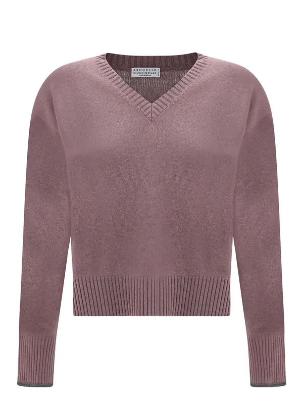 Brunello Cucinelli Cashmere Cropped Sweater - Pink