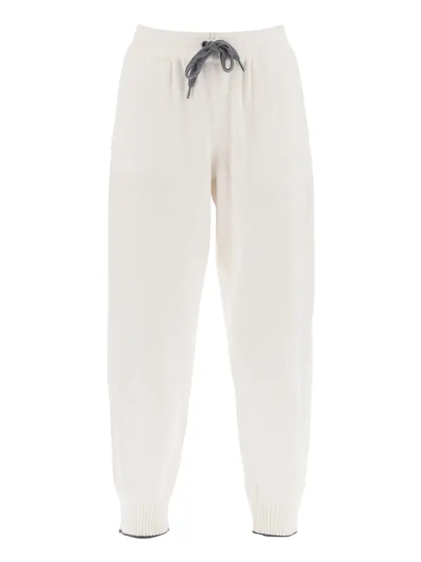 Brunello Cucinelli Cashmere Jogger Pants - White