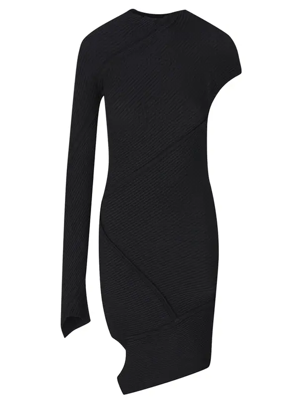 Balenciaga Spiral Mini Dress - Black