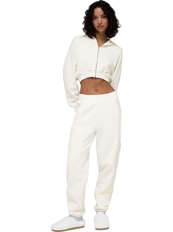 Alo Yoga Polar Fleece Wintry Mix Track Pants - Ivory