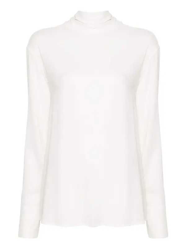 Fabiana Filippi Roll-neck Blouse - White