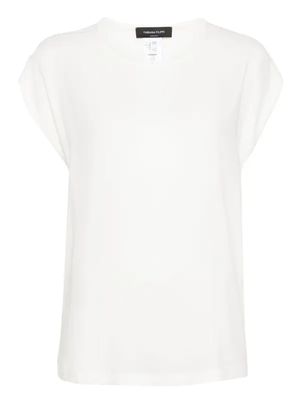 Fabiana Filippi Chiffon-crepe T-shirt - White