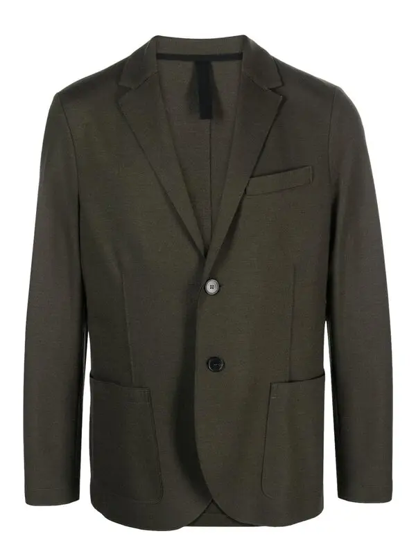 Harris Wharf London Single-breasted Wool Blazer - Green