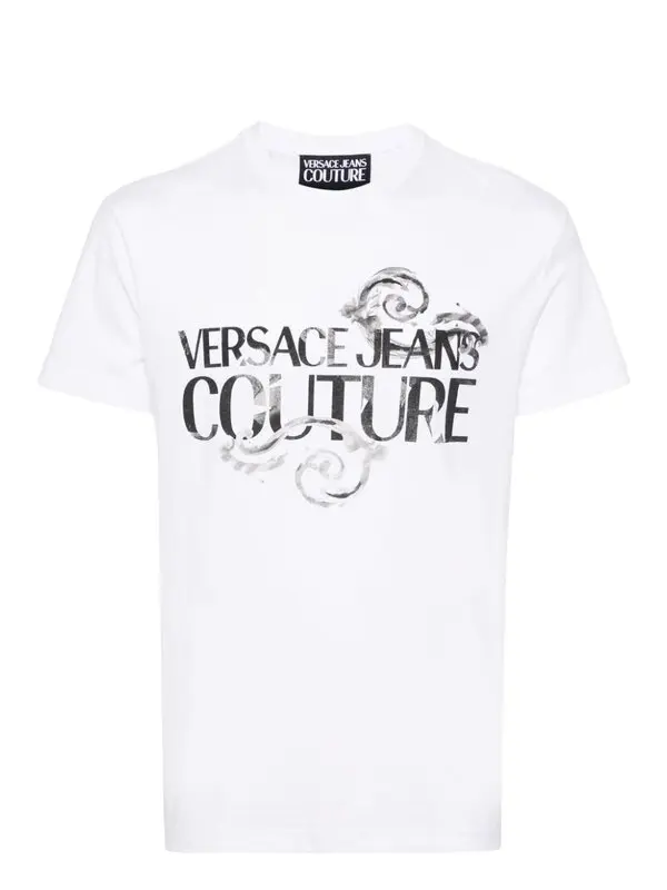 Versace Logo-print Cotton T-shirt - White