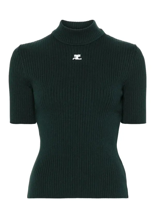 COURREGES Re-edition Rib-knit Sweater - Green