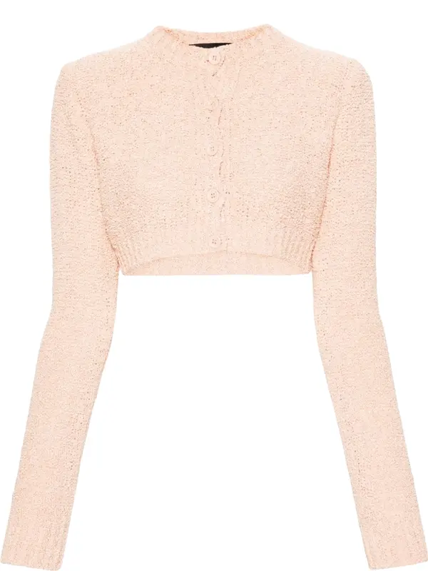Fabiana Filippi Bouclé Cropped Cardigan - Orange
