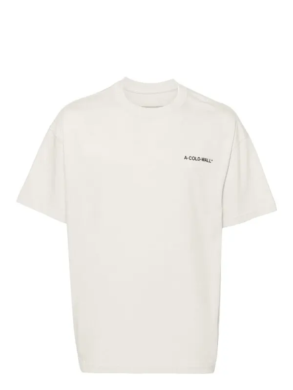A-COLD-WALL* Logo-flocked Cotton T-shirt - Neutrals