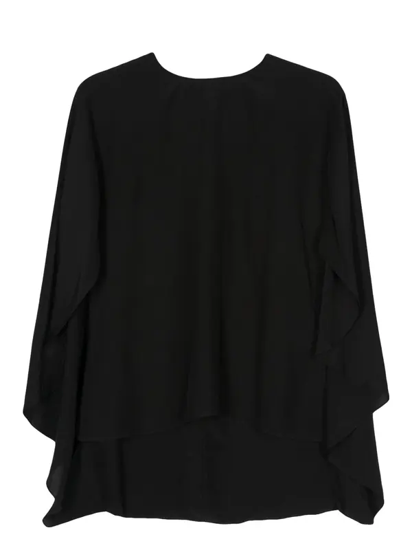 Rodebjer Cape-inspired Blouse - Black