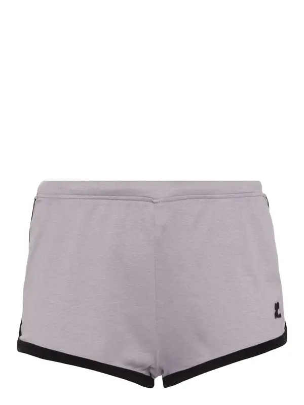 COURREGES Cotton Mini Shorts - Grey