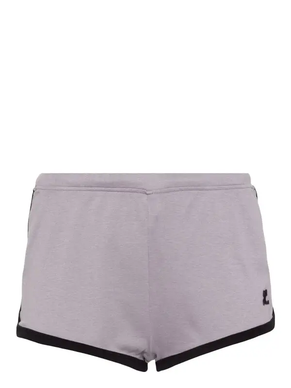 COURREGES Cotton Mini Shorts - Grey
