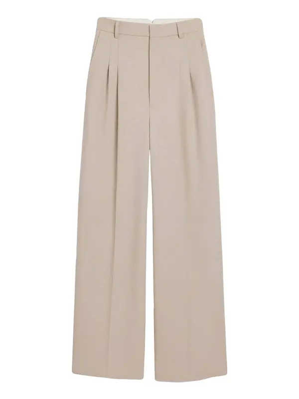 Ami Wide-leg Tailored Trousers - Neutrals