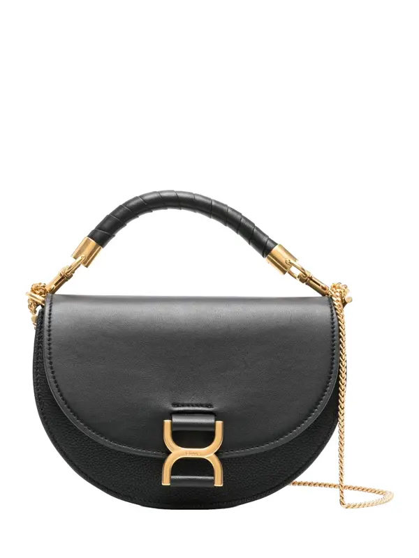 Chloé Marcie Leather Crossbody Bag - Black
