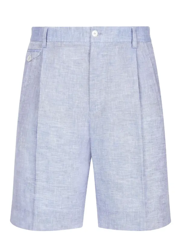 Dolce & Gabbana Linen Shorts - Blue