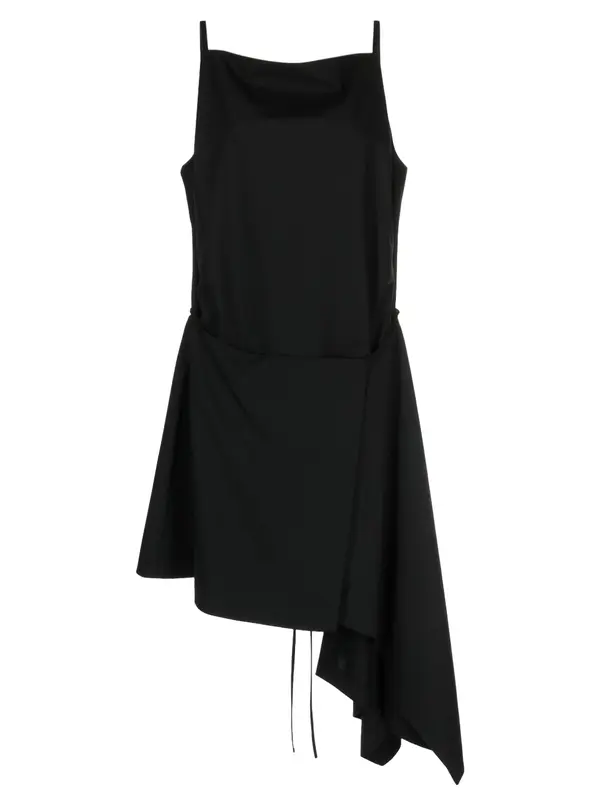 JUUN.J Asymmetric-hem Sleeveless Minidress - Black