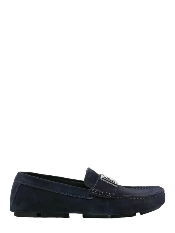 Dolce & Gabbana Logo-lettering Loafers - Blue