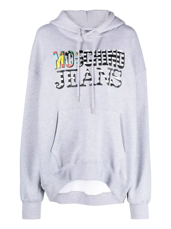 Moschino Logo-print Hoodie - Grey