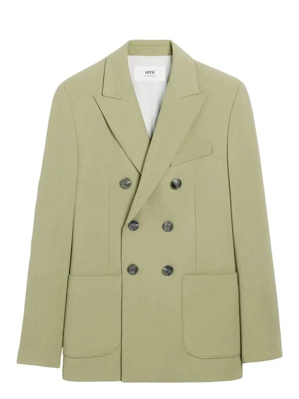 Ami Peak-lapels Double-breasted Blazer - Green