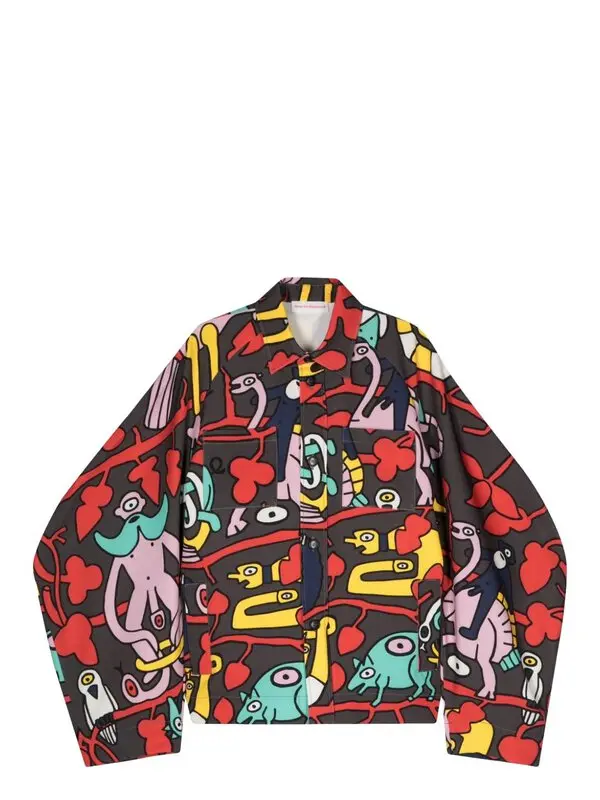 WALTER VAN BEIRENDONCK Illustration-print Shirt - Brown