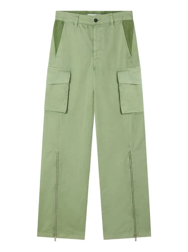 Stella McCartney Straight-leg Cotton Cargo Pants - Green