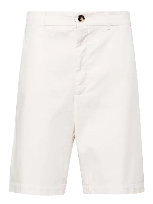 Brunello Cucinelli Twill Cotton Bermuda Shorts - Neutrals