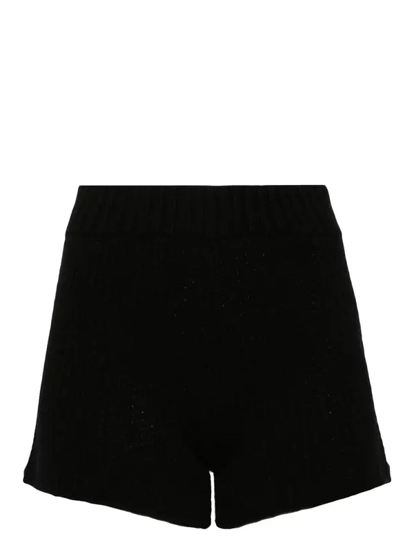 Alanui Cashmere-blend Knitted Shorts - Black
