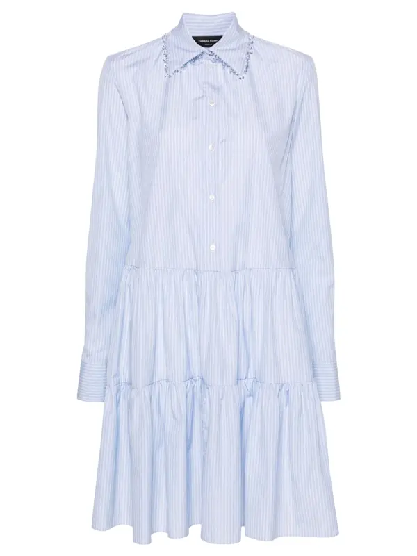 Fabiana Filippi Striped Shirtdress - Blue