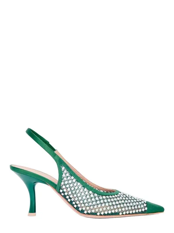 MALONE SOULIERS Vesper 70mm Crystal-embellished Pumps - Green