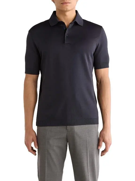 Herno Cotton Jersey Polo - Navy