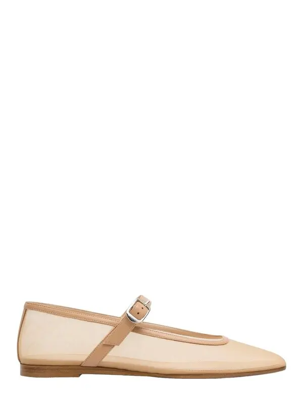 Le Monde Beryl Mesh Mary Jane Ballerina Flats - Fawn