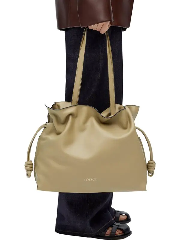 Loewe Large Flamenco Clutch - Clay Green