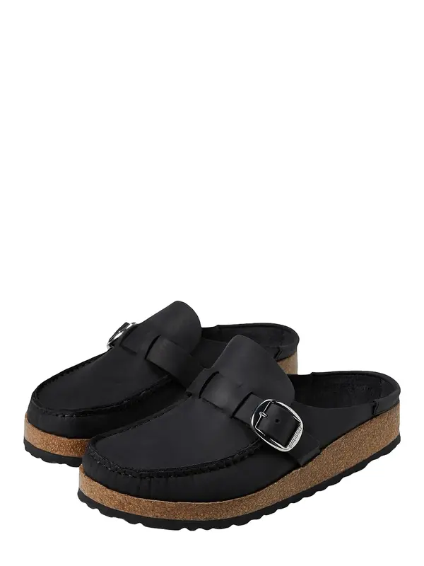 BIRKENSTOCK Buckley Oiled Leather Clogs - Black