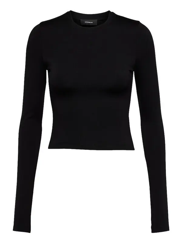 Wardrobe.NYC Long Sleeve Jersey Top - Black