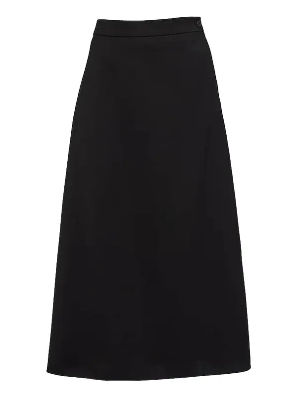 Wardrobe.NYC Virgin Wool Midi Skirt - Black