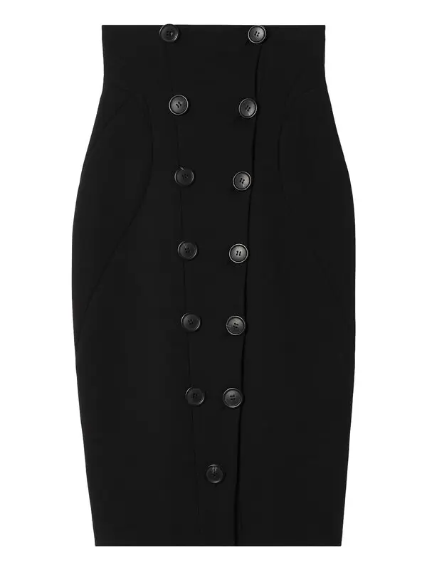 Alaïa Wool-blend Pencil Skirt - Black