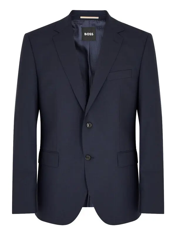 BOSS Stretch-wool Blazer - Navy