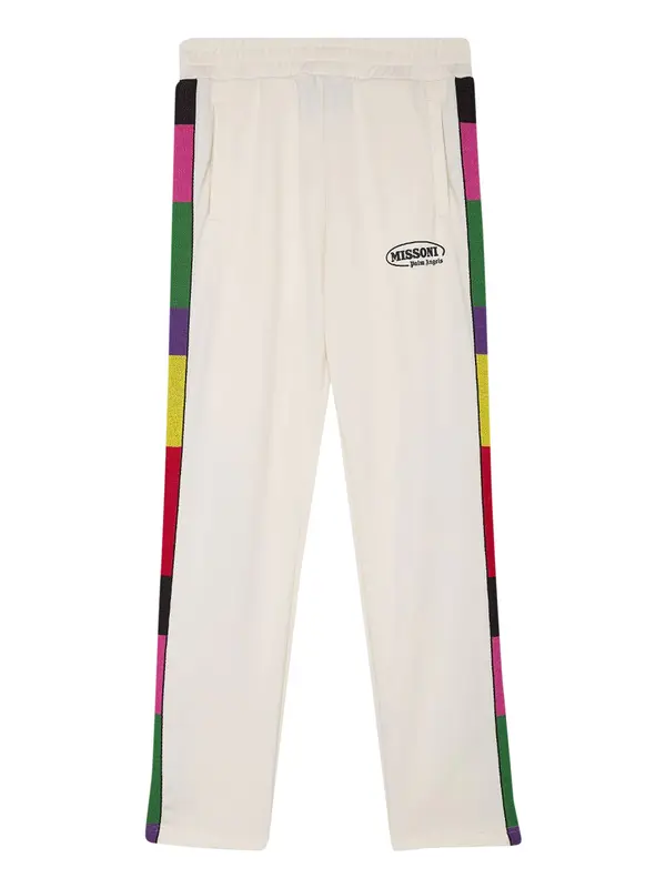 Palm Angels X Missoni Track Pants 'off White/black - Cream