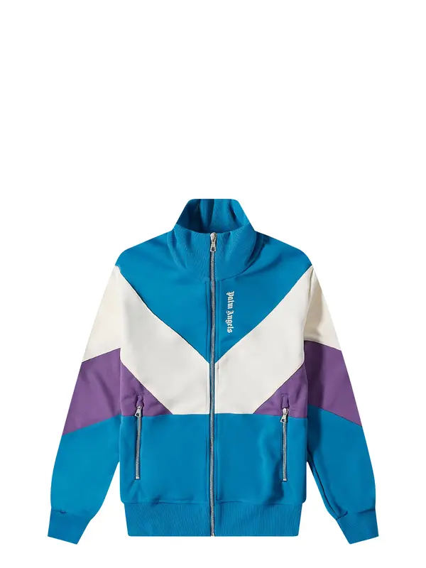 Palm Angels Colorblock Track Jacket - Blue